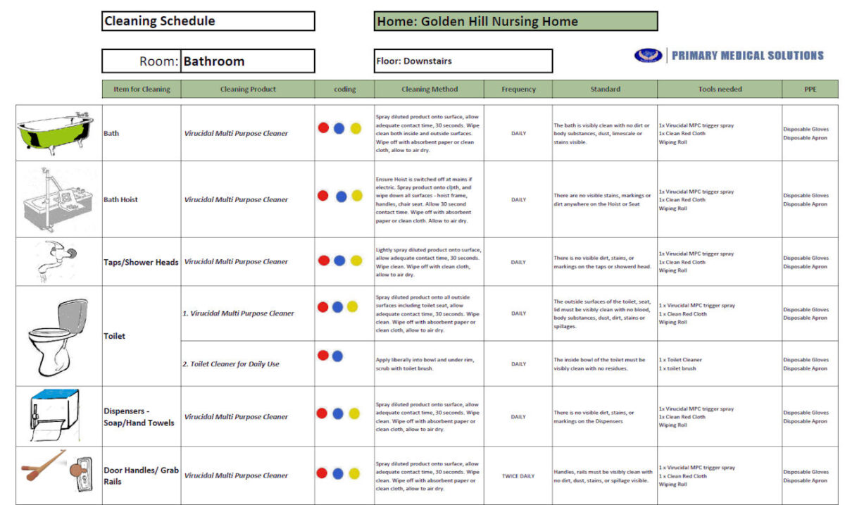 Bespoke Cleaning Schedules - Belper Care