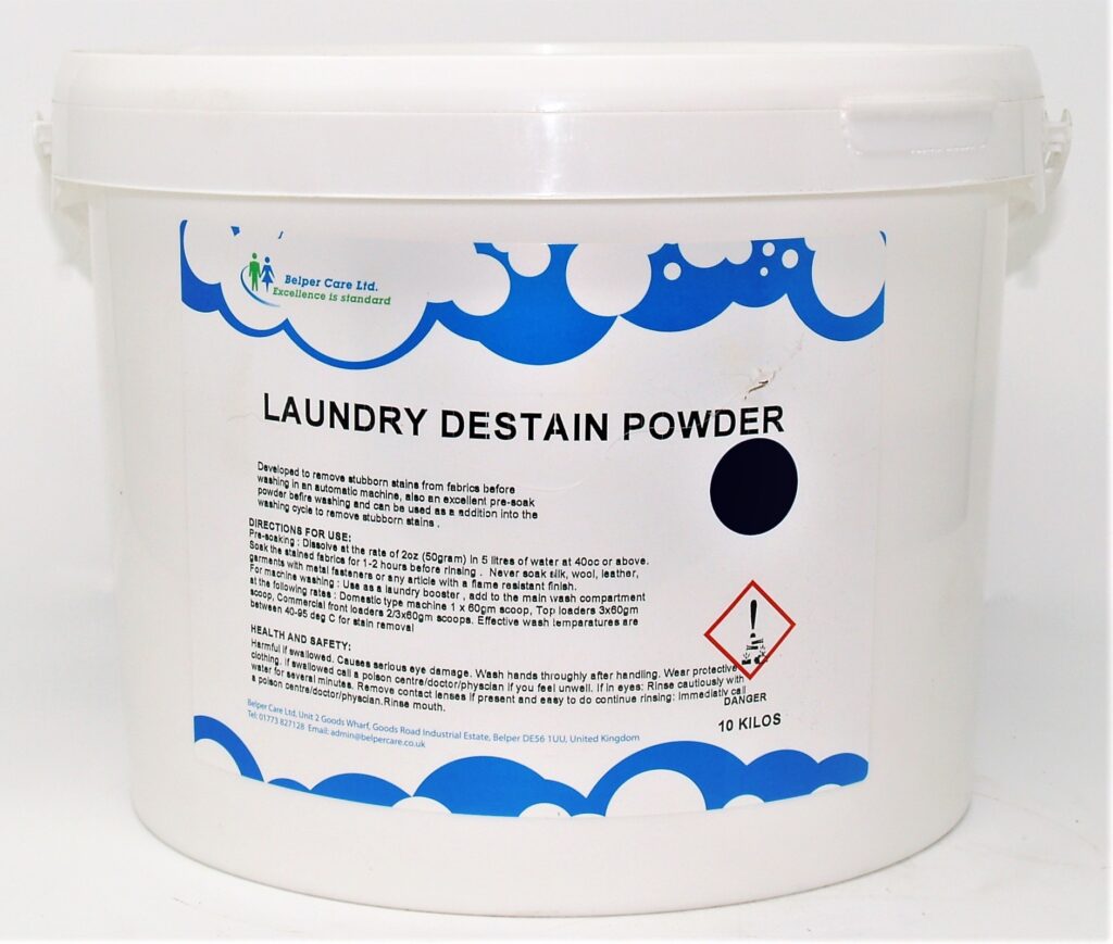 Laundry Destain Powder 10kg - Care Homes in Derbyshire & Nottinghamshire